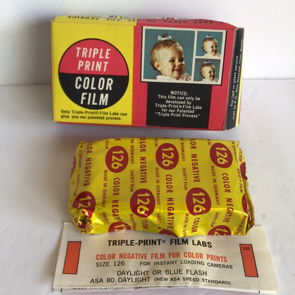 Triple Print | Cameras, Photo & Video | Vintage Triple Print Color Film ...